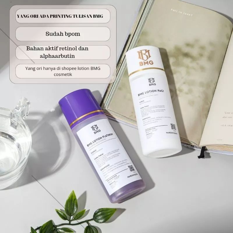 Jual Bmg - Paket BMG LOTION ANGGUR UNGU [Pagi dan Malam] Original (HB Pemutih Badan Platinum ...