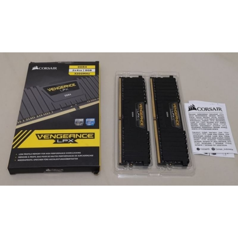 Jual RAM CORSAIR VENGEANCE 2x4 GB (8GB) DUAL CHANNEL 3200MHz | Shopee ...