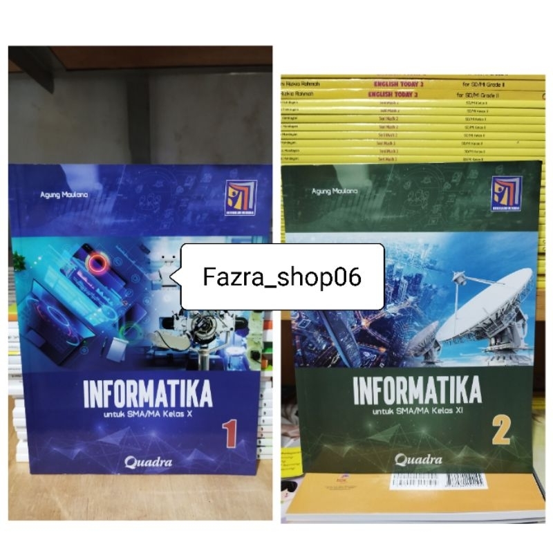 Jual NEW & ORI Buku Informatika TIK SMA MA kelas 1 10 X, 2 11 XI Kurikulum Merdeka Quadra ...
