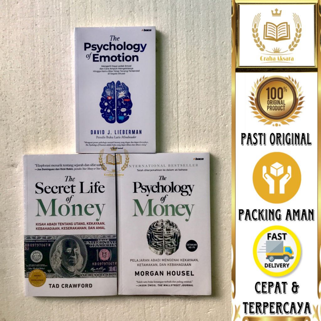 Jual Paket Buku The Secret Life Of Money, The Psychology Of Money & The Psychology Of Emotion ...