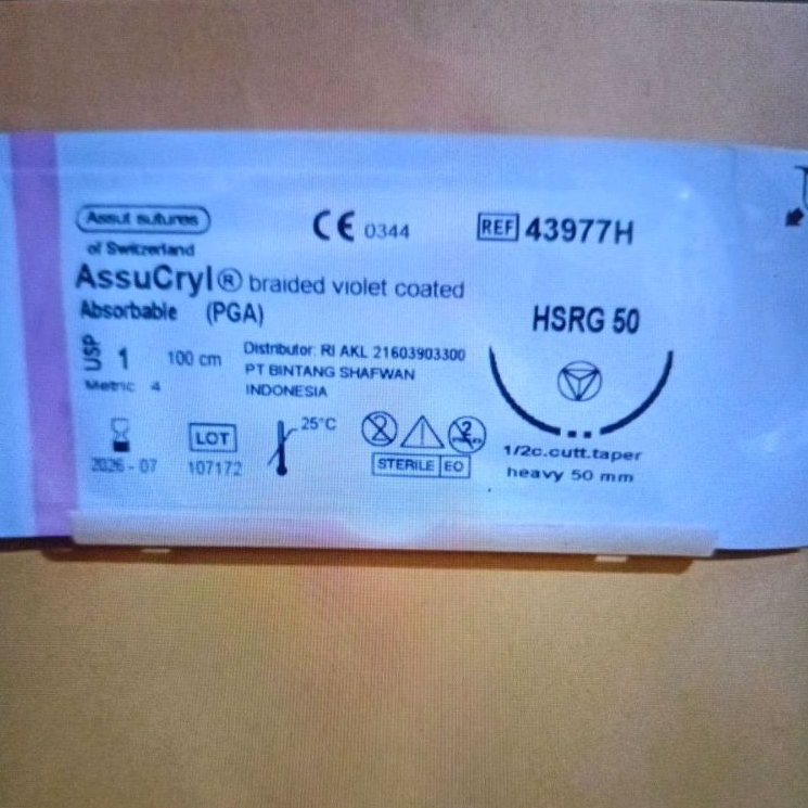 Jual assucryl usp 1 HSRG 50 (PGA ABSORBABLE) | Shopee Indonesia