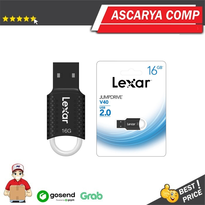 Jual Lexar Flashdisk 16GB USB 2.0 JumpDrive V40 | Shopee Indonesia