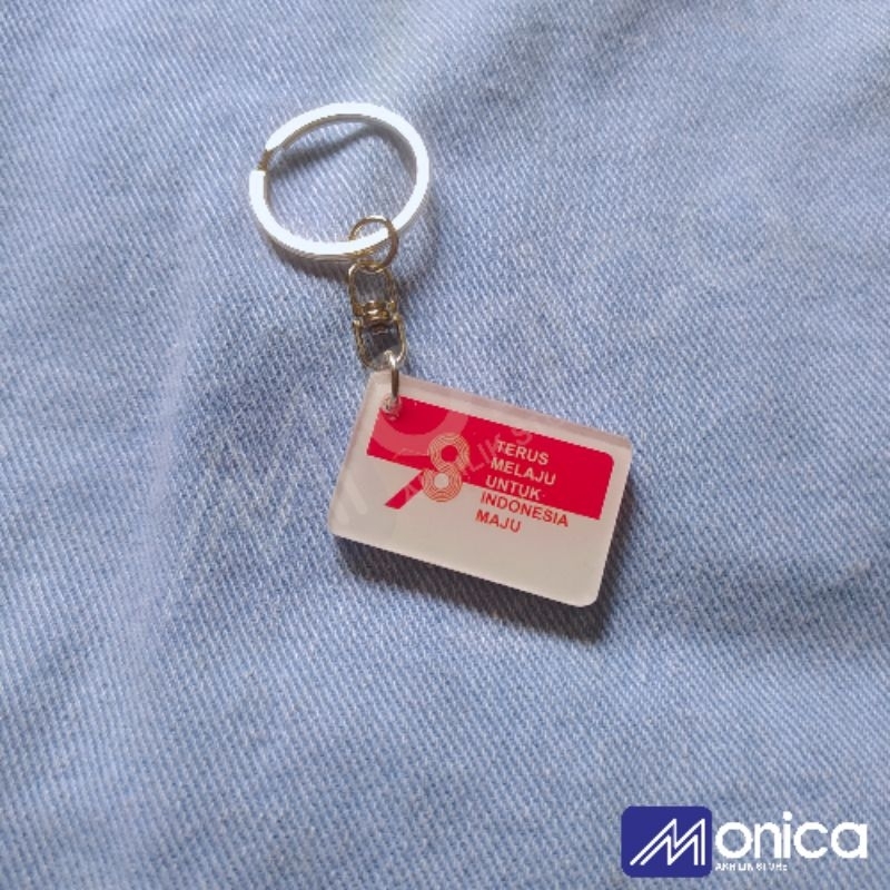Jual gantungan kunci bendera indonesia / keychain flag indonesia ...