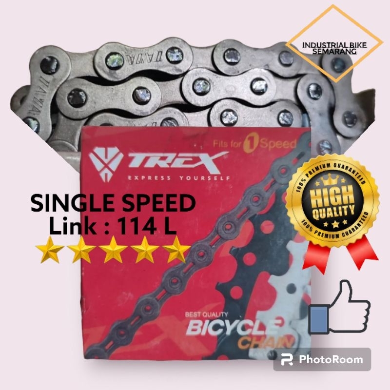 Jual PREMIUM Chain Rantai TREX TAYA DY410 Untuk 1 Speed 114L Rantai ...