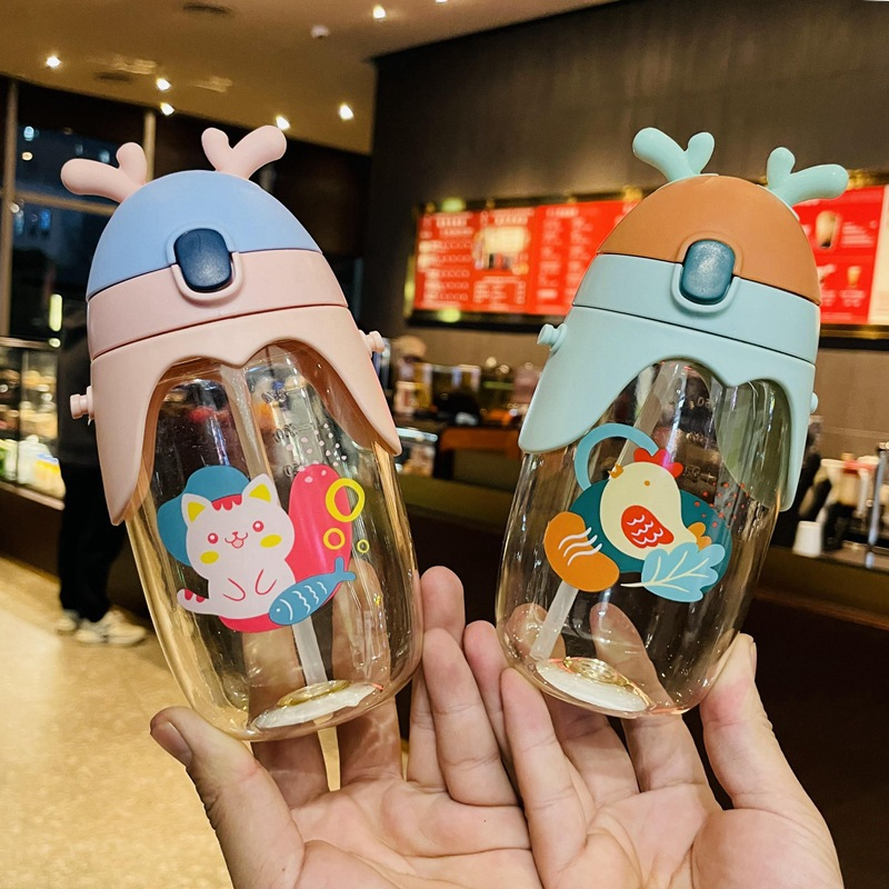 Jual BOTOL MINUM ANAK LUCU 470ML/BOTOL MINUM ANAK KEPALA KARAKTER BPA ...