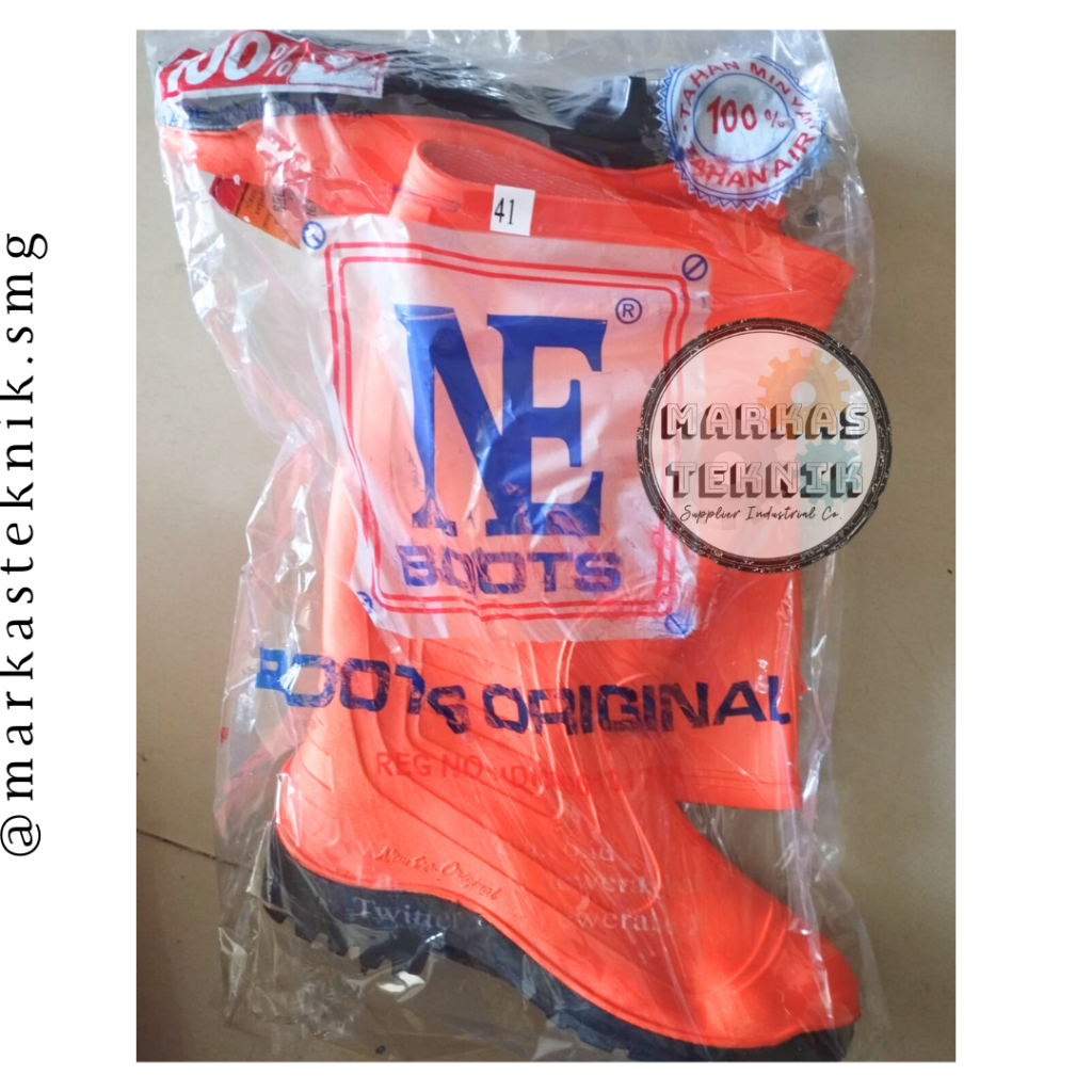 Jual NEW ERA ORANGE Sepatu Boots NE BOOTS Original / Safety Boots ...