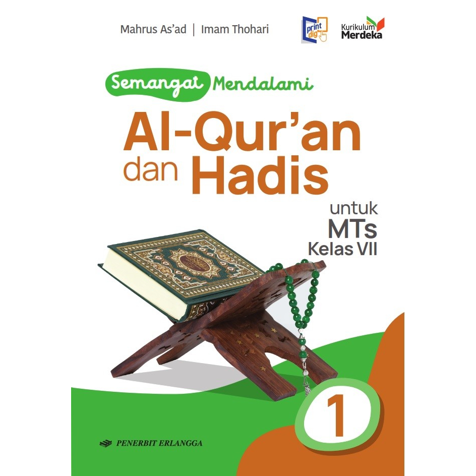 Jual BUKU ALQURAN HADIS SMP MTS KELAS 7 8 9 KURIKULUM MERDEKA ERLANGGA | Shopee Indonesia