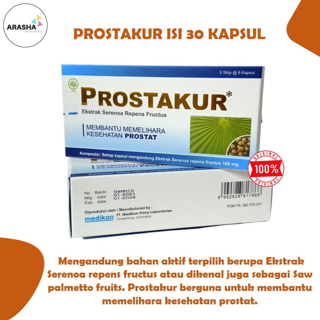 Jual PROSTAKUR OBAT PROSTAT Original Per BOX Isi 30 kapsul - UNTUK ...