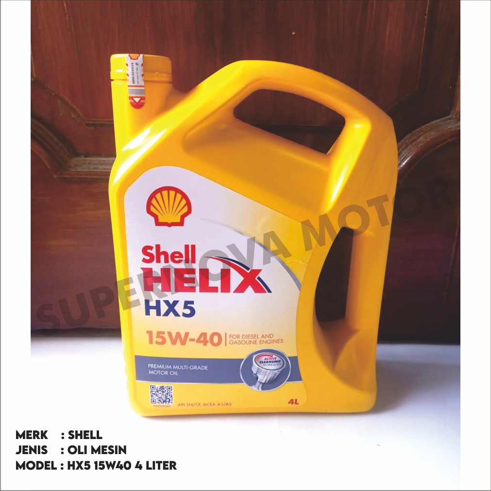 Jual OLI MESIN SHELL HELIX HX5 15W-40 FOR DIESEL AND GASOLINE ENGINES ...