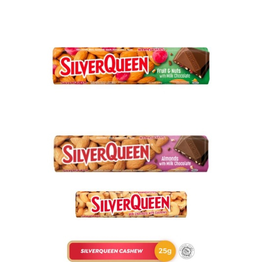 Jual SILVERQUEEN 25GRAM / SILVER QUEEN 25GR / SILVERQUEEN 25/ALMOND ...