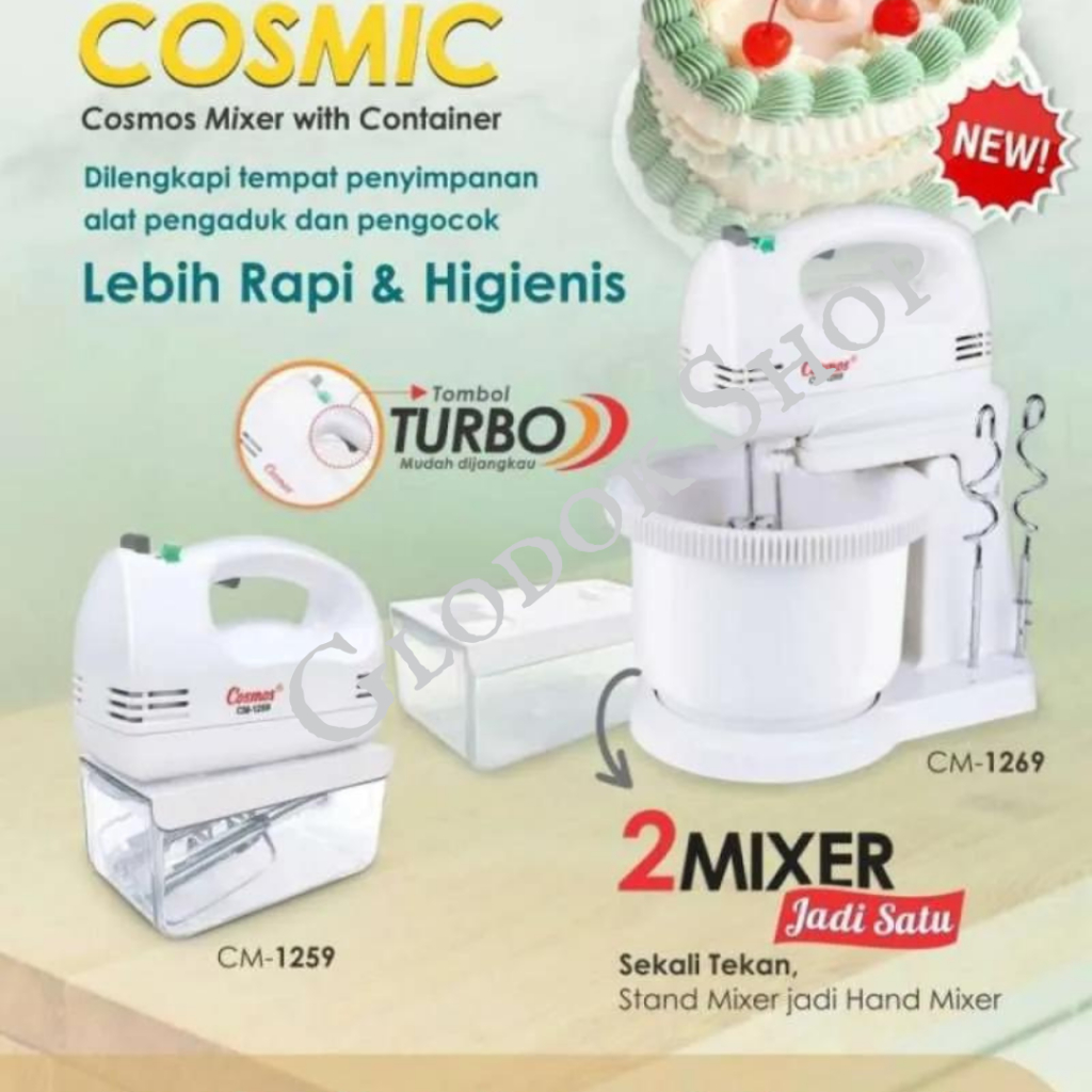 Jual Stand Mixer COSMIC CM-1269 (Cosmos Mixer with Container) BATAM ...