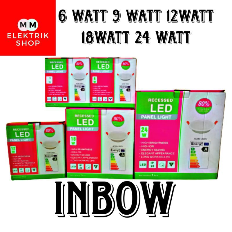 Jual Lampu Led Panel Plafon Inbow Bulat Kotak Pvc ATN | Shopee Indonesia