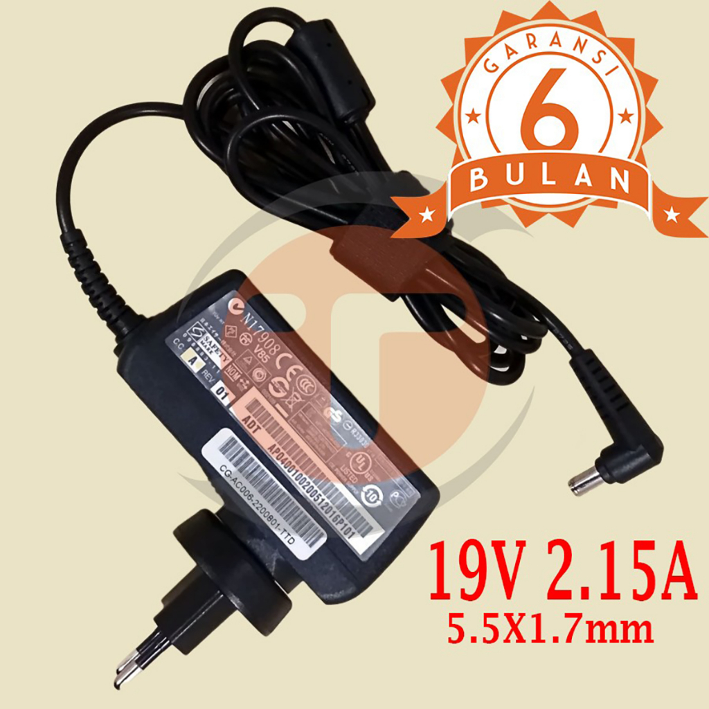 Jual Adaptor Charger Laptop Acer Aspire 19V 2.15A 5.5x1.7mm Model Wall ...