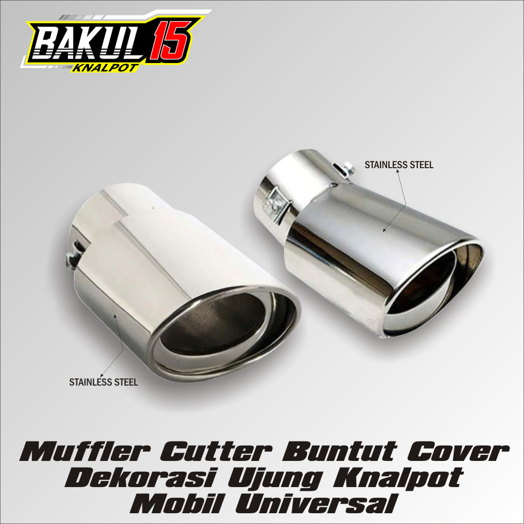 Jual Muffler Cutter Buntut Cover Dekorasi Ujung Knalpot Mobil Universal ...