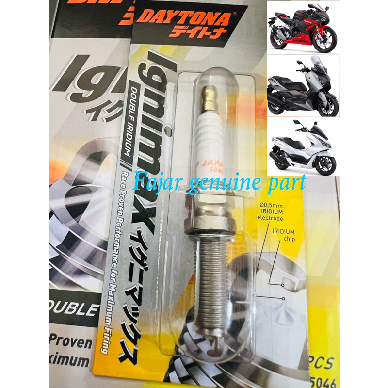 Jual Busi double iridium busi racing PCX160,Vario160,Xmax,CBR250RR kode 5046 100% original ...