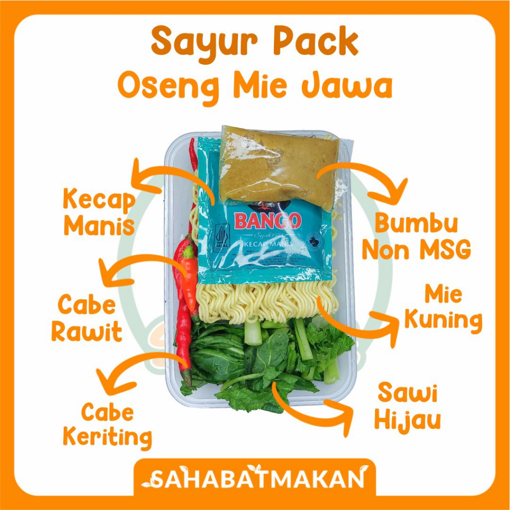 Jual Oseng Mie Jawa - Sayur Pack / Sayur Prep / Sayur Instant — Sahabat ...