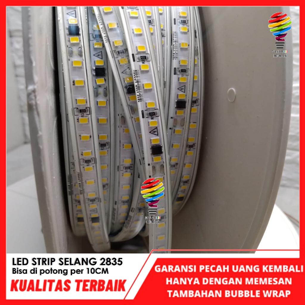 Jual Led Strip Selang 2835 LED Selang 120L 120 Lampu Outdoor 220V IP65 bisa potong per 10cm ...