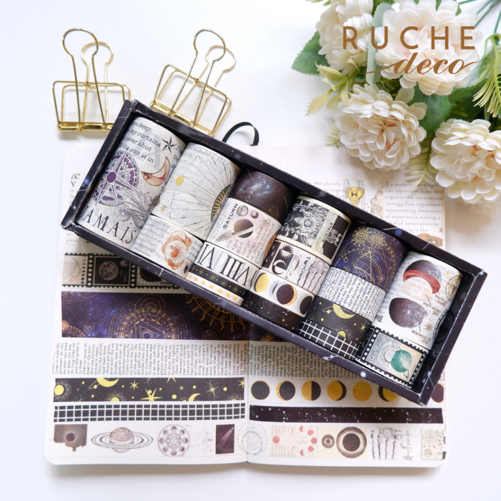 Jual RUCHE DECO - Washi Tape Retro Set Deco Masking Tape Jurnal DIY ...