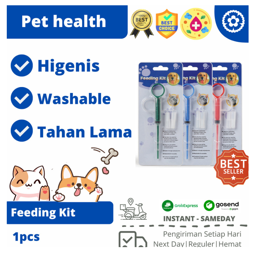 Jual Alat Pelontar Obat Kapsul Pil Kucing Anjing Feeding Kit Suntikan ...