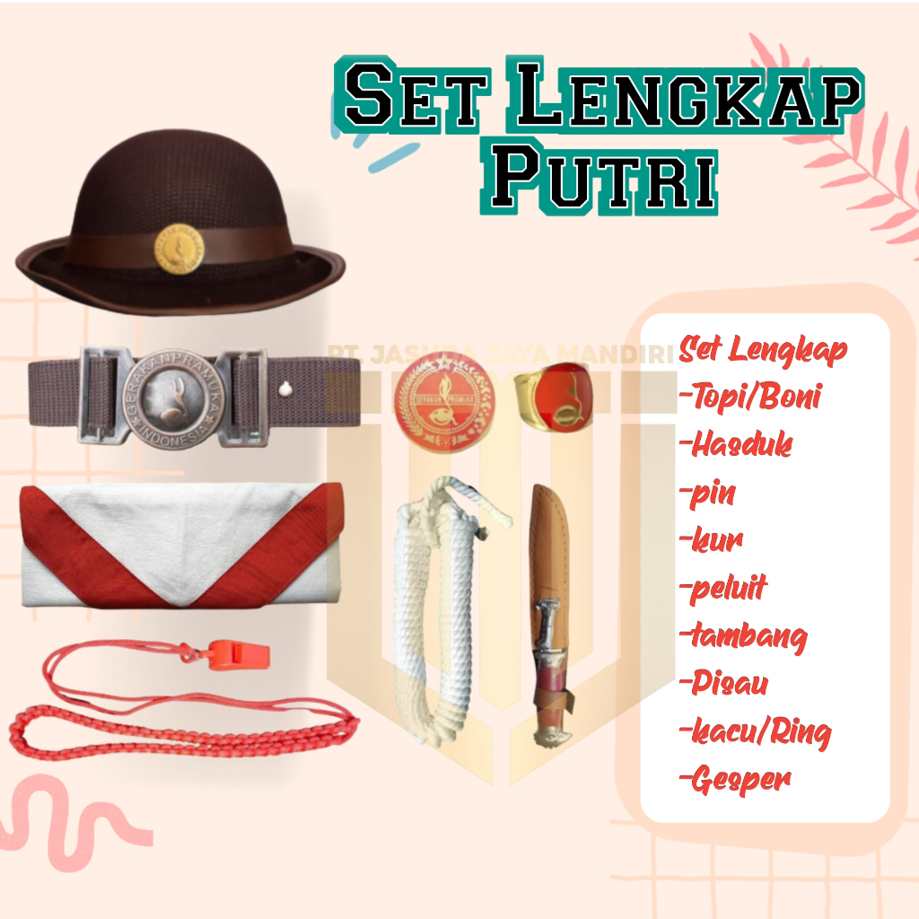 Jual set lengkapatribut pramuka pramukaan anak putri perempuan siaga sd ...
