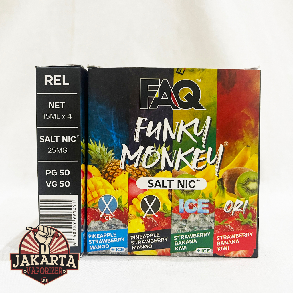Jual [SALT] FAQ FUNKY MONKEY PACK SALTNIC 15ML X 4PCS 25MG BY EJM | Shopee Indonesia