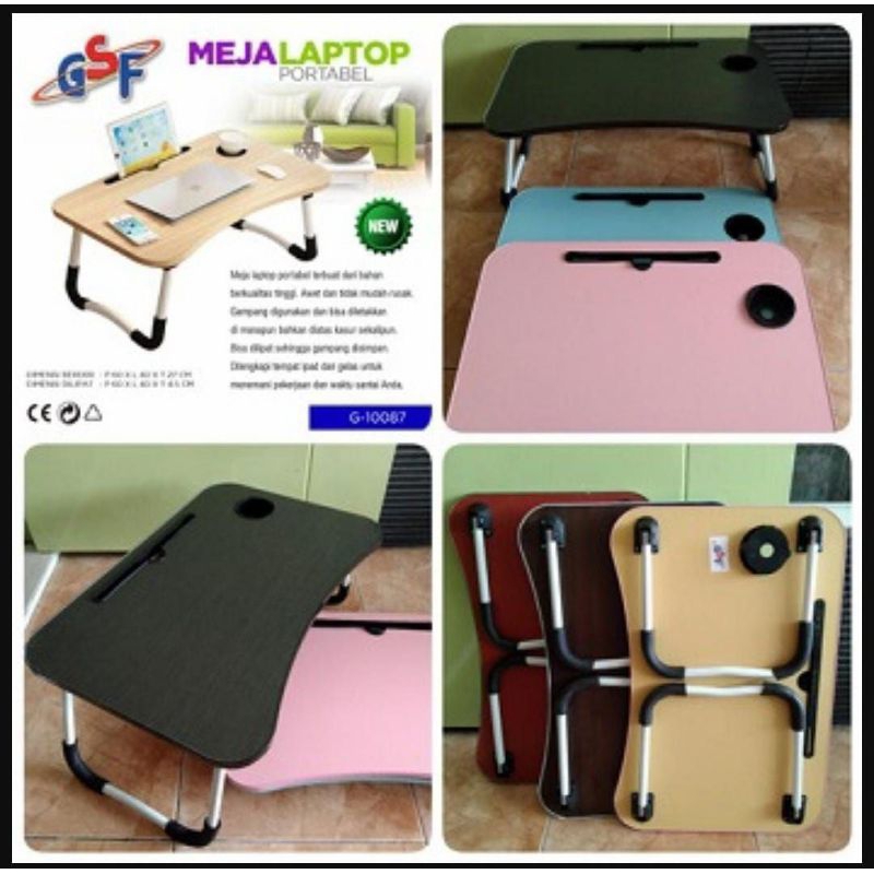 Jual meja laptop lipat jumbo polos gsf | Shopee Indonesia