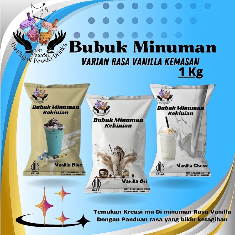 Jual Bubuk Minuman 1kg Minuman Rasa Serbuk Minuman Rasa Vanila Minuman ...