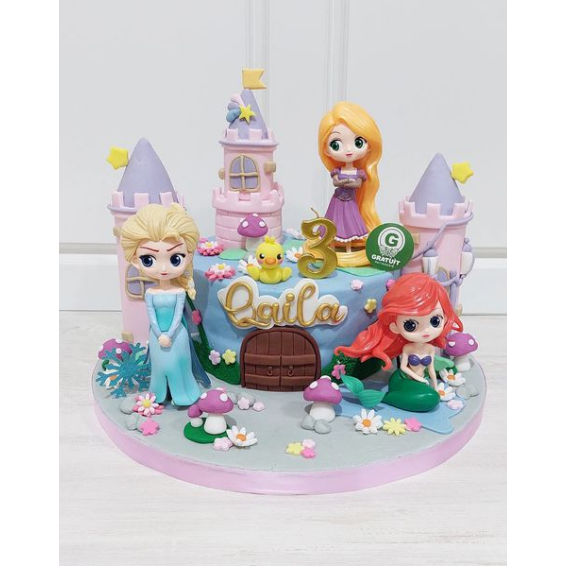 Jual CAKE TEMA ISTANA PRINCESS UK 20CM / KUE ULANG TAHUN CUSTOME ...