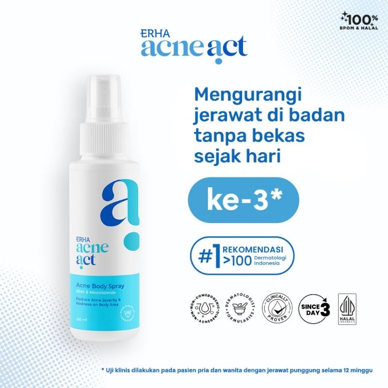 Jual Erha AcneAct Acne Body Spray 100ml | Shopee Indonesia