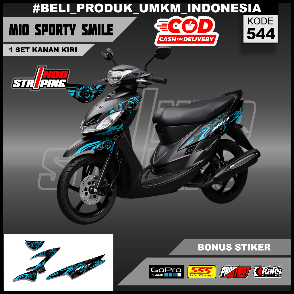 Jual Striping Sticker Variasi Mio 110 Smile Mio Sporty Semi Fullbody ...