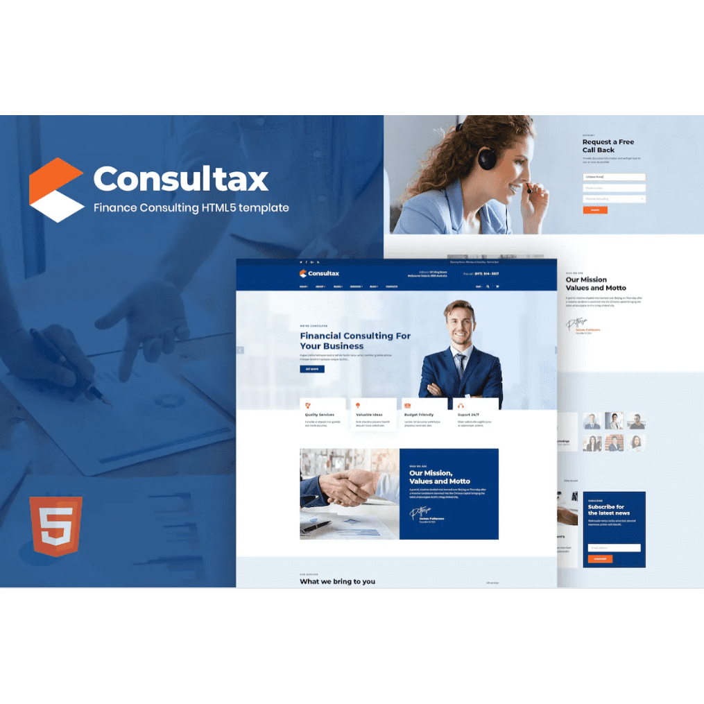 Jual Template Website Company Profile - CONSULTAX | Shopee Indonesia