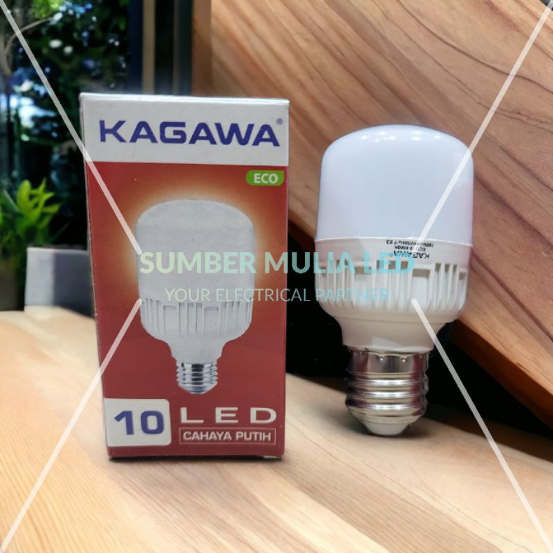 Jual KAGAWA ECO Lampu LED Bulb Capsule Kapsul 10W 10 Watt Jumbo Cahaya Putih Standar SNI ...