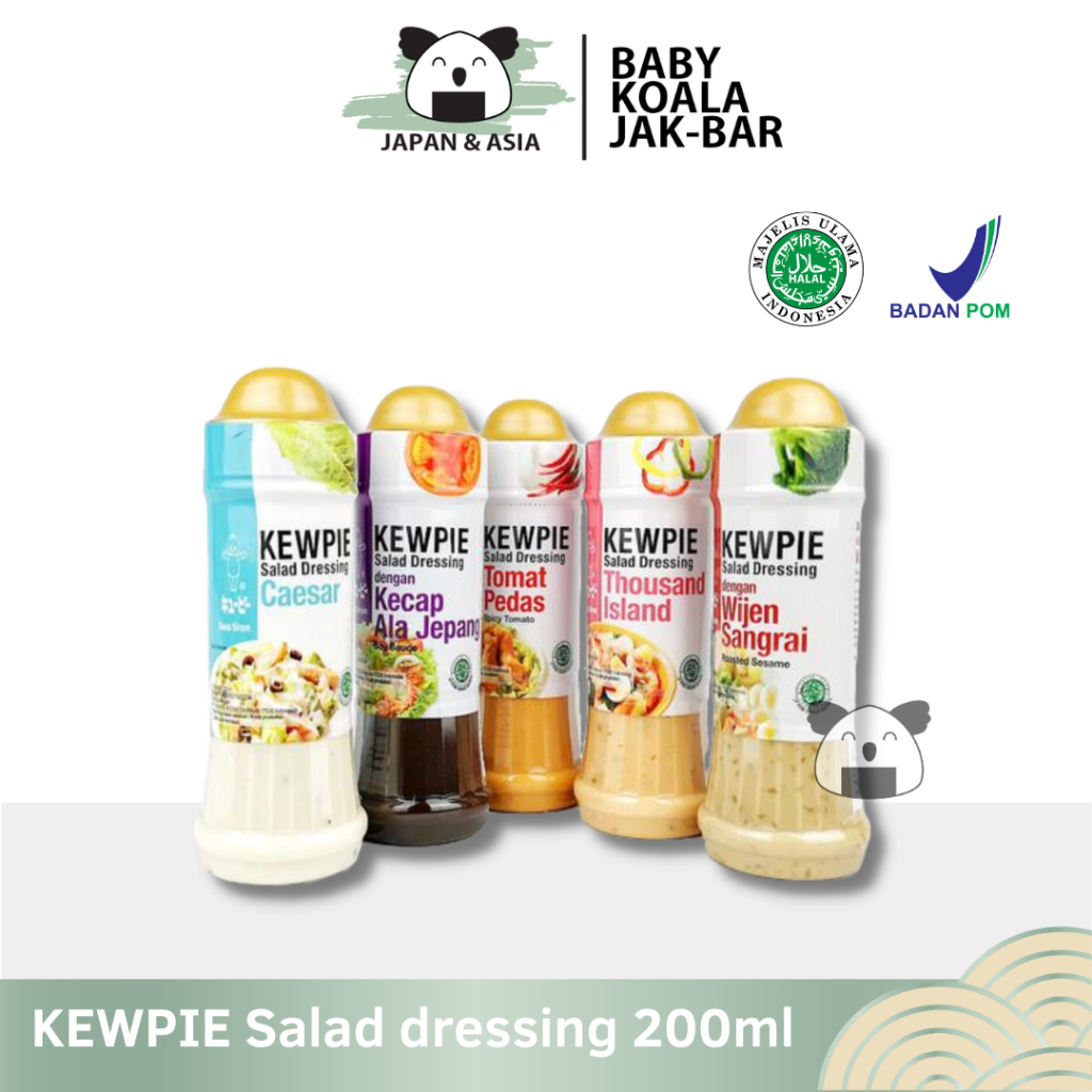 Jual KEWPIE Salad Dressing 200 ml | Wijen Sangrai Thousand Island Caesar, Tomat Pedas, Kecap ...