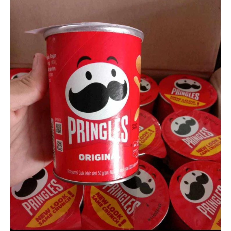 Jual Pringles Rasa Original Termurah per karton isi 12 pcs | Shopee ...