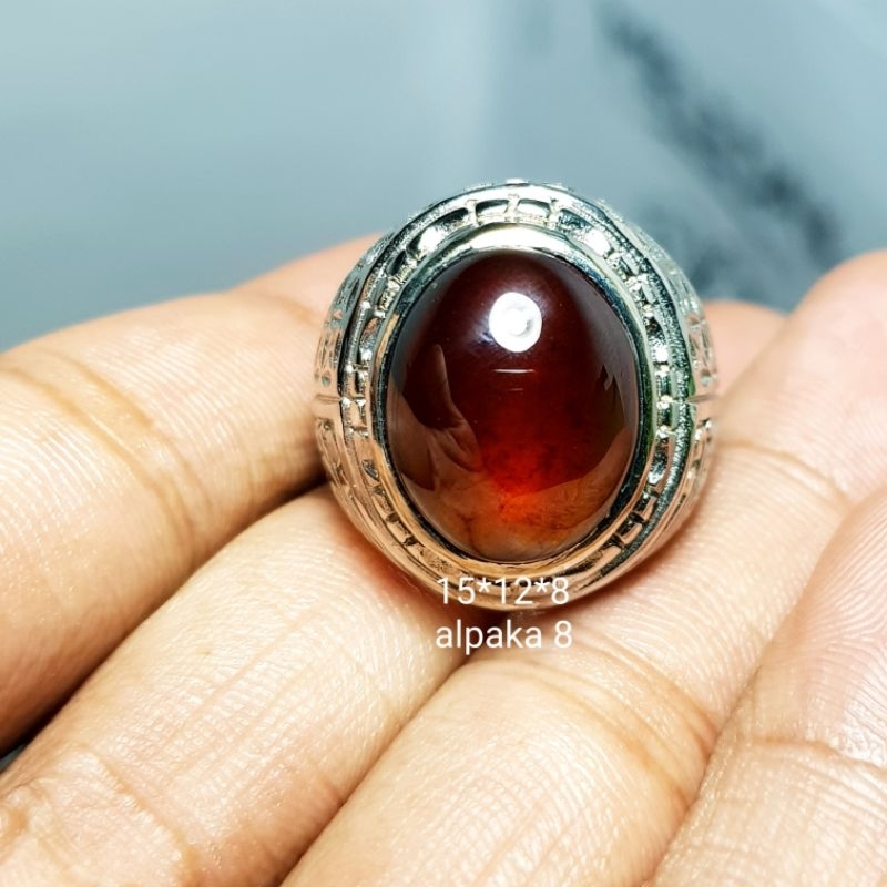 Jual Batu akik murah red garnet/black mamba | Shopee Indonesia