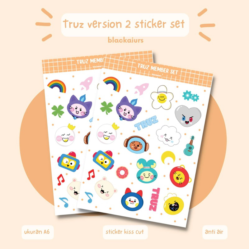 Jual MIN. ORDER 10.000 | ILUSTRASI TRUZ STICKER SET/ Cutting sticker ...