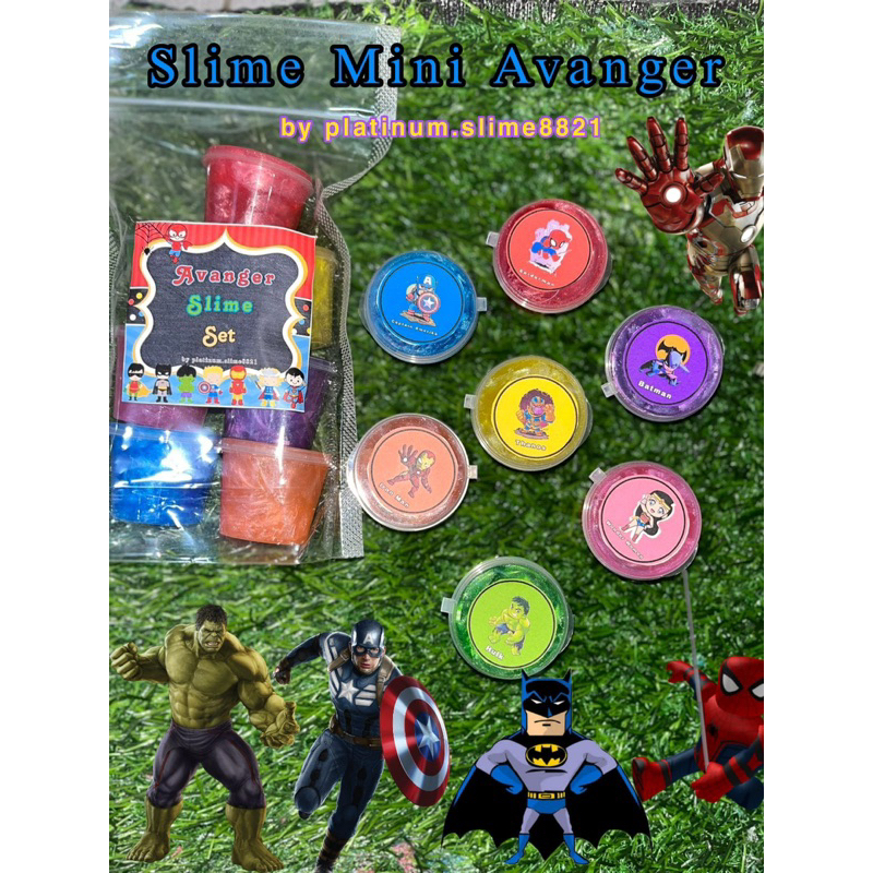 Jual slime Super Hero series mini / slime metalic by platinum.slime8821 ...