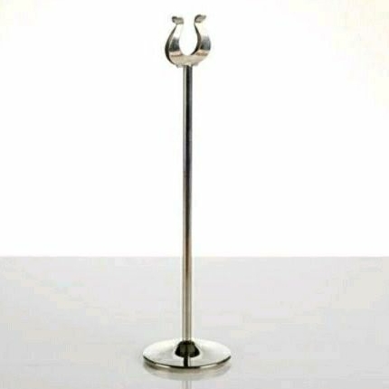 Jual Table Number Menu Stand Card Holder 25cm Stainless - Tiang Nomor ...