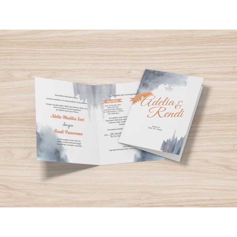 Jual Undangan Pernikahan Watercolor, Undangan Khitan Watercolor ...