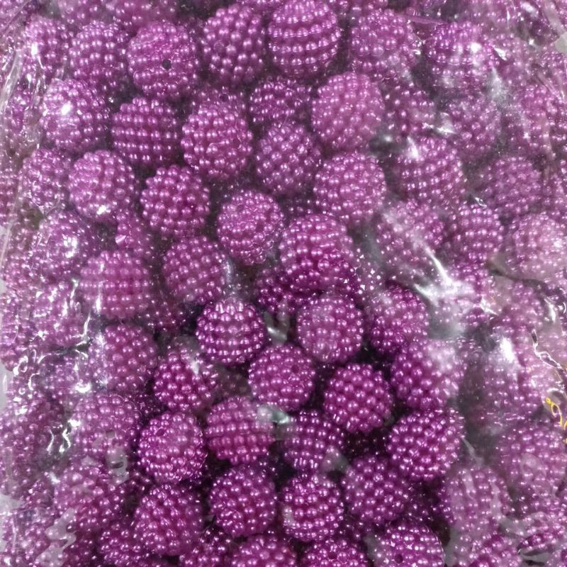 Jual manik mote berry bulat mutiara 14mm ada banyak pilihan warna ...