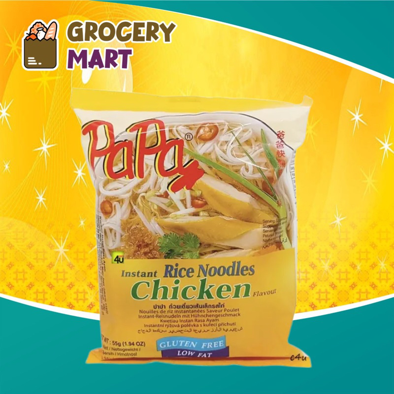 Jual Papa Rice Noodles Chicken Flavour Instant / Papa Bihun Ayam Instan ...