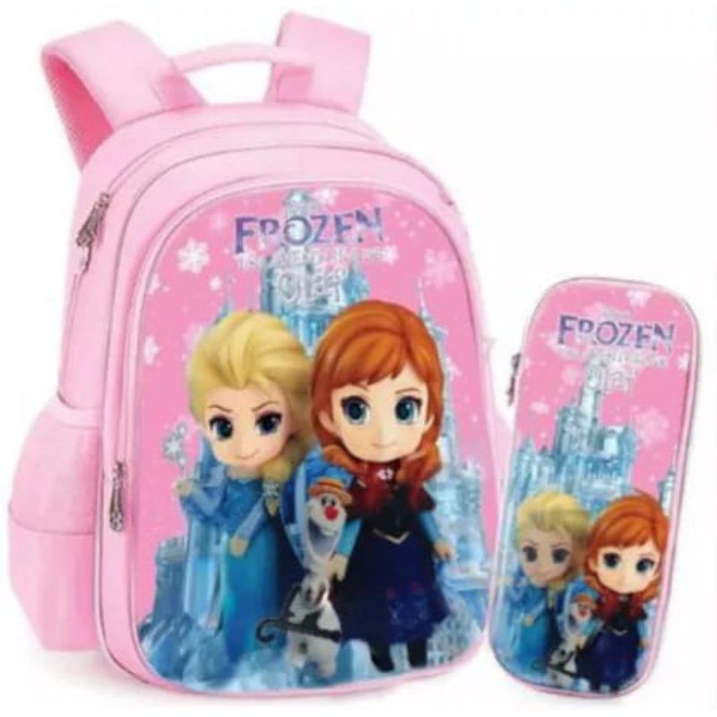 Jual FROZEN - BOBA Tas Ransel Sekolah Anak Perempuan TK SD PAUD BONUS TEMPAT PENSIL Terbaru Lucu ...