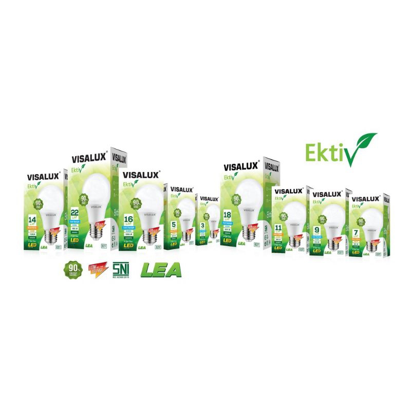 Jual BOHLAM VISALUX EKTIV LEA / BOLA LAMPU VISALUX LED BULB 11 WATT ...