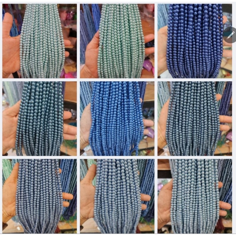 Jual MUTIARA BERAT seri BIRU MUTIARA SINTETIS BERAT mutiara jahit per ...