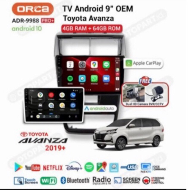 Jual Head Unit Android Auto CarPlay 9″ inch PRO+ Toyota AllNe Avanza ...