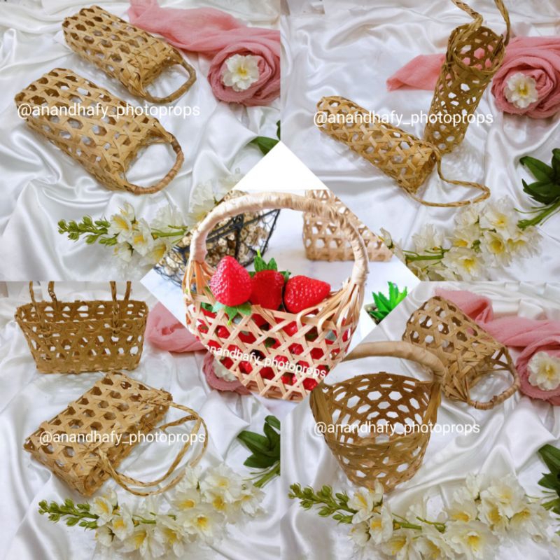Jual KERANJANG BAMBU MINI TAS ANYAMAN MINI KECIL HAMPERS PARCEL LEBARAN SOUVENIR KERAJINAN BAMBU ...