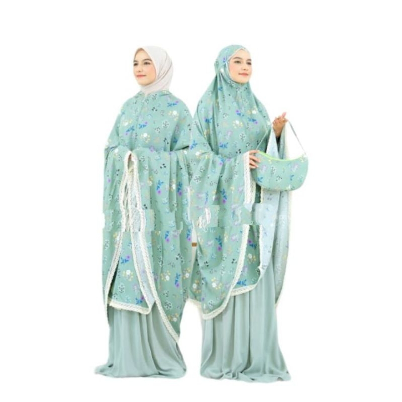 Jual Mukena Hijau Sage Matcha | Mukena Dewasa Remaja | Mukena Jumbo ...