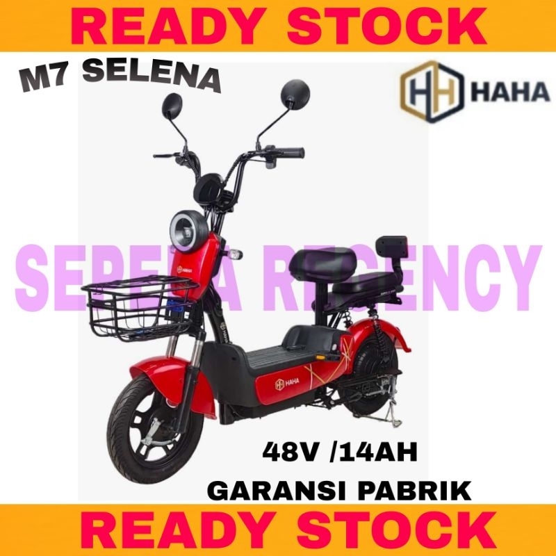 Jual Sepeda Listrik HAHA M7 s3lena 350 Watt Bergaransi Electric Bike ...