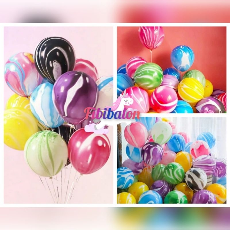 Jual Balon Latex Marble / Balon Latex Motif Kelereng | Shopee Indonesia