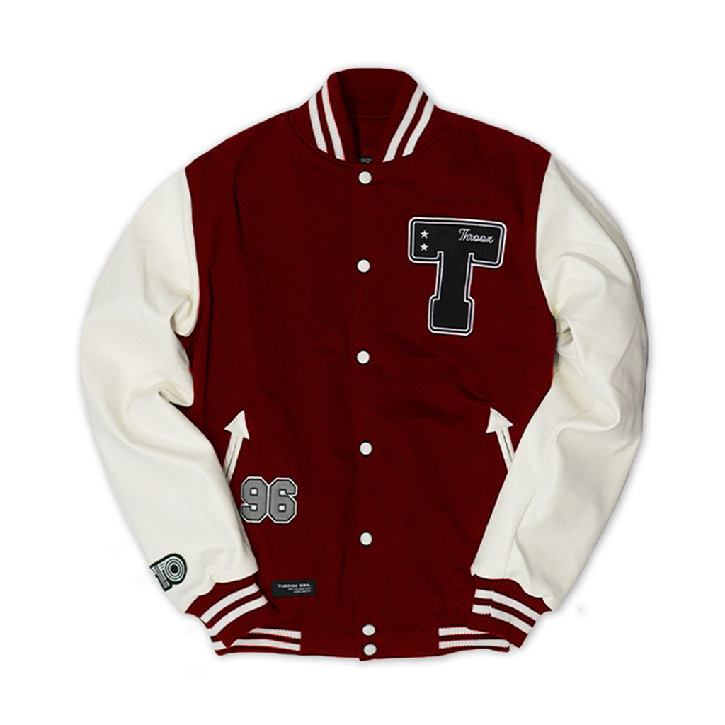 Jual Throox Bomber Varsity Jacket Merah || THRX Grace Red | Shopee ...